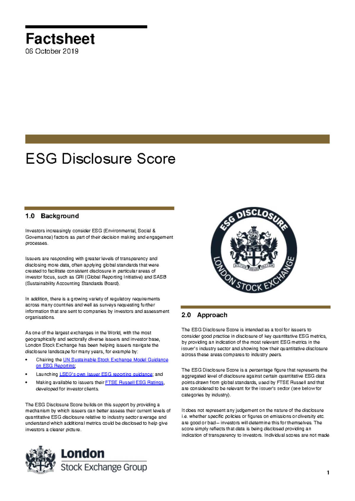 ESG Disclosure Score Fact Sheet Final 06 10 19 - 06 October 2019 1 ...