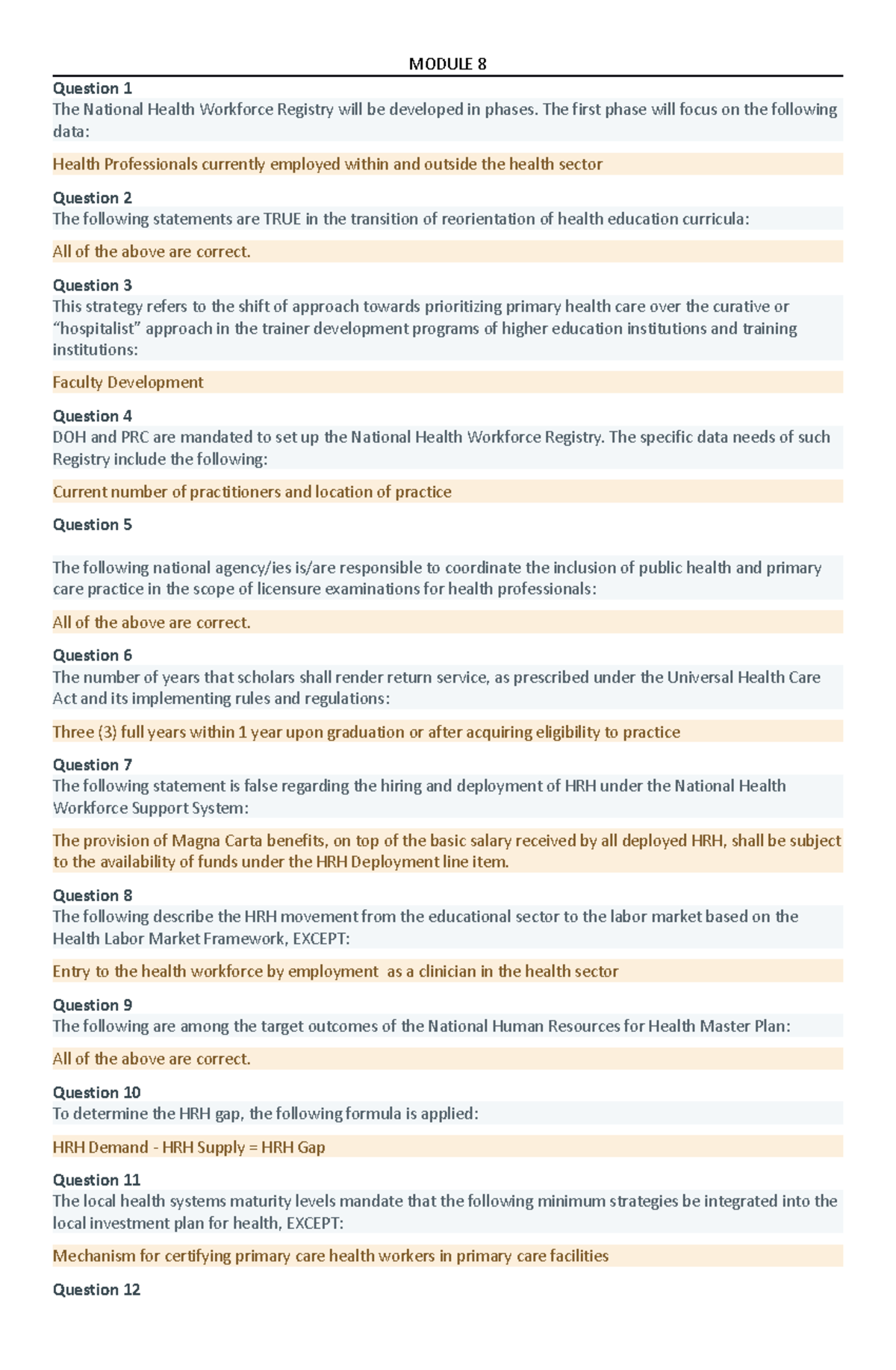 Module 8 - National Health Workforce Registry and Education Transition ...