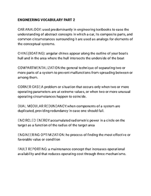 Engineering Vocabulary 5 - ENGINEERING VOCABULARY 5 PARTS STRESS ...