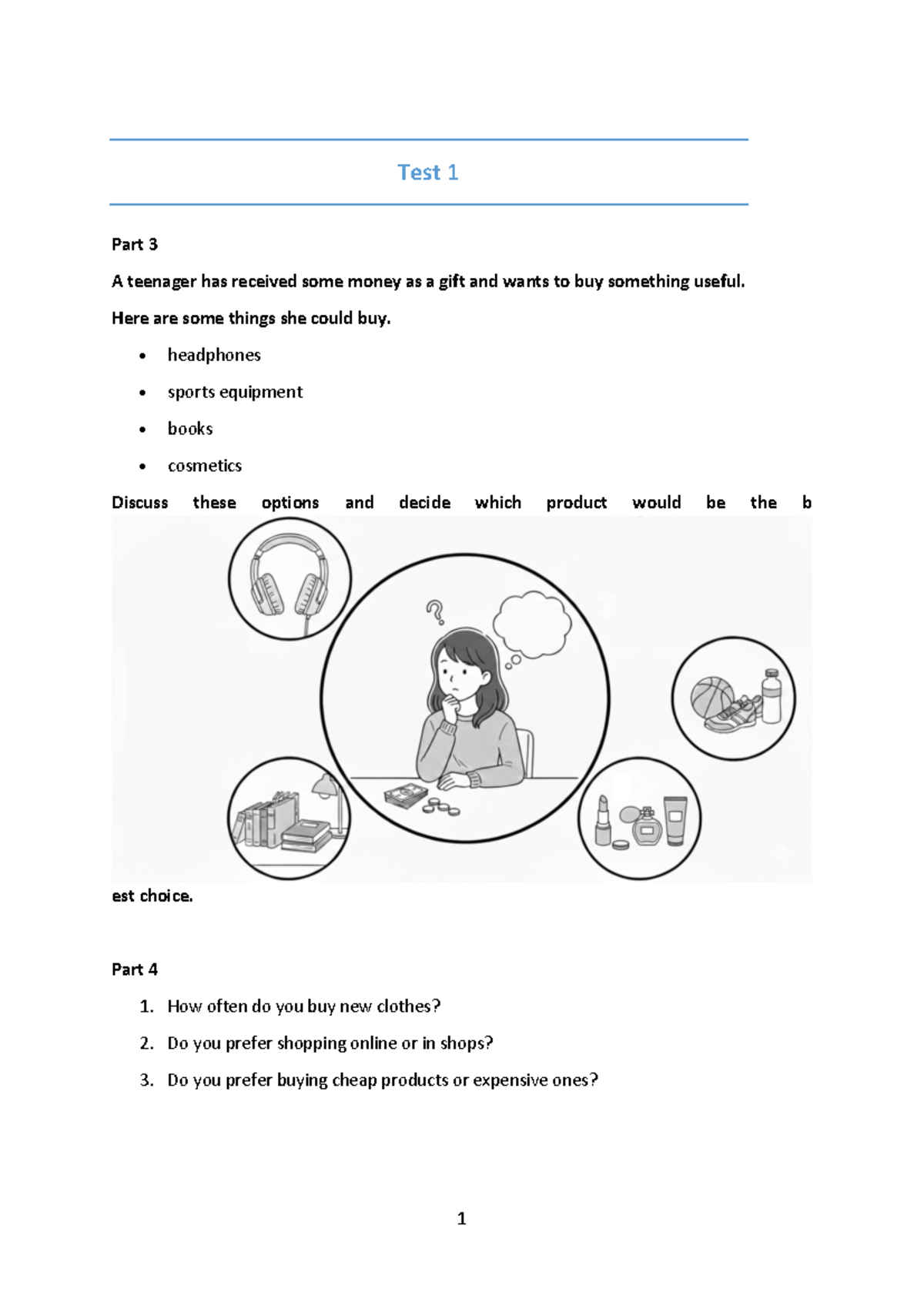 NN2 Speaking 2026: Test 1-5 Discussion Topics and Choices - Studocu