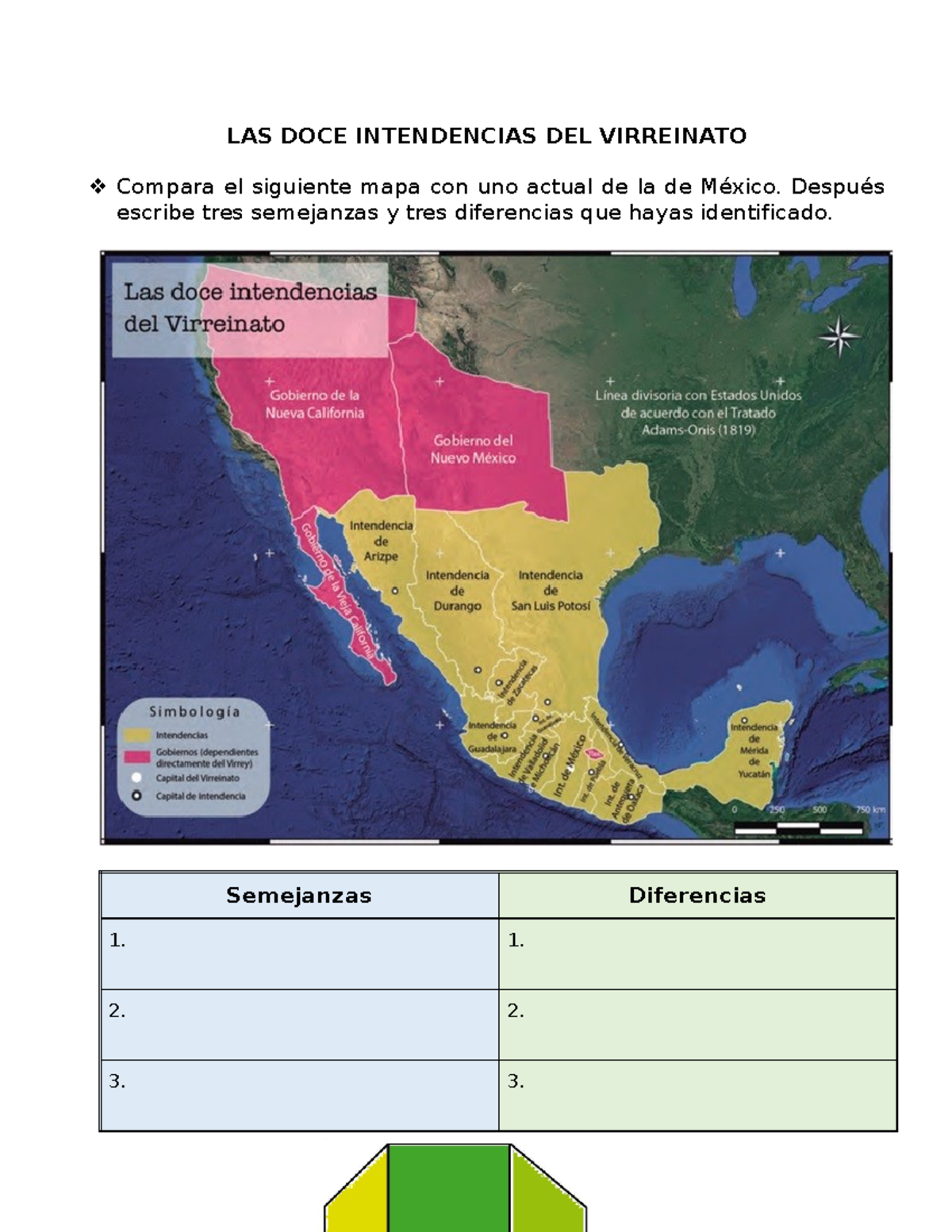 Mapa Nueva España, comparación con el actual - Historia - LAS DOCE ...