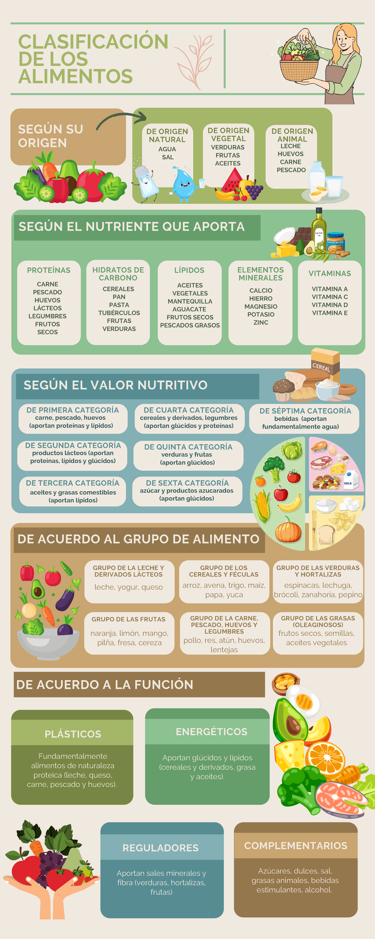 CLASIFICACIÓN DE LOS ALIMENTOS SEGÚN SU ORIGEN Y NUTRIENTES - Studocu