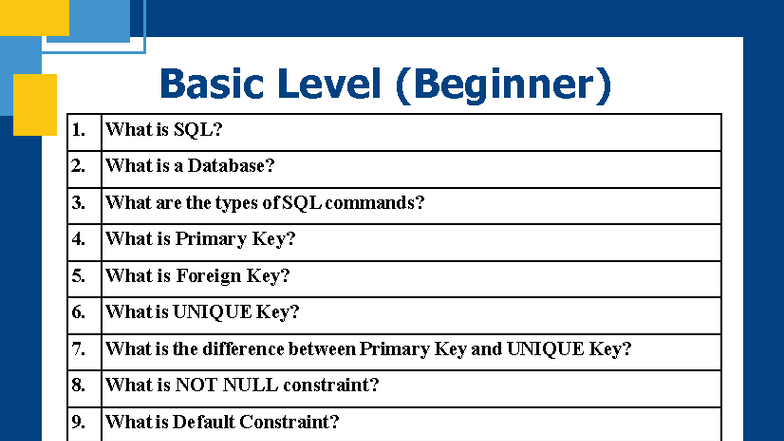 SQL Basics: Understanding Keys, Joins, and Commands - Studocu
