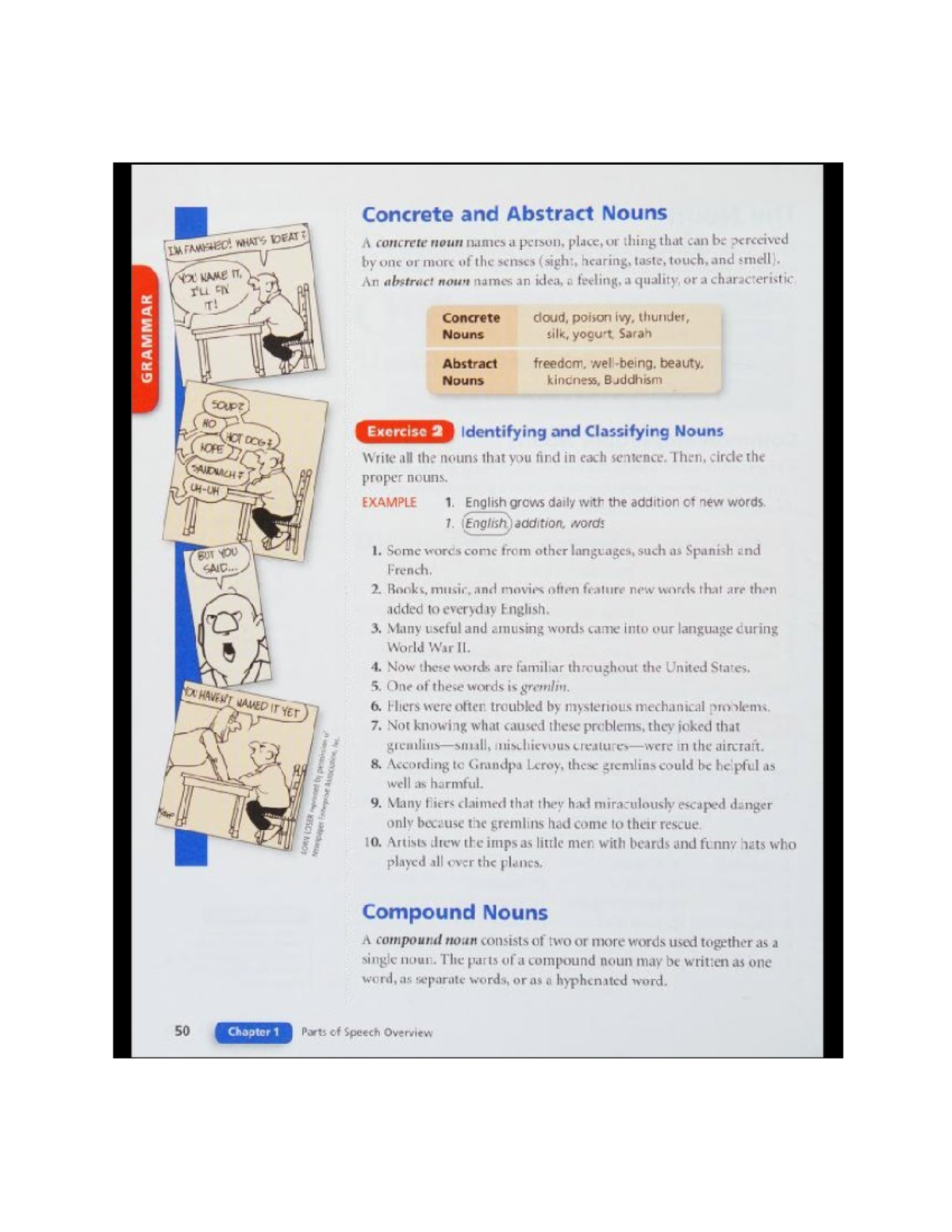 Introduction to Concrete and Abstract Nouns - Parts of Speech Overview ...