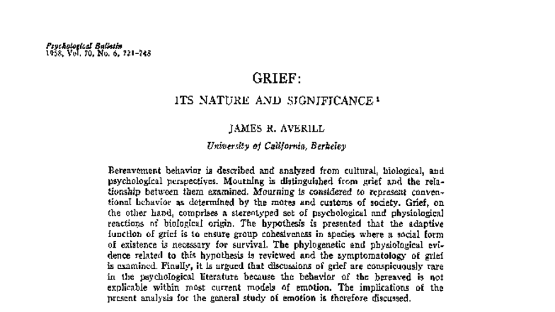 Averill 1968 - Research Paper - Psychological Bulletin 1968, Vol. 70 ...