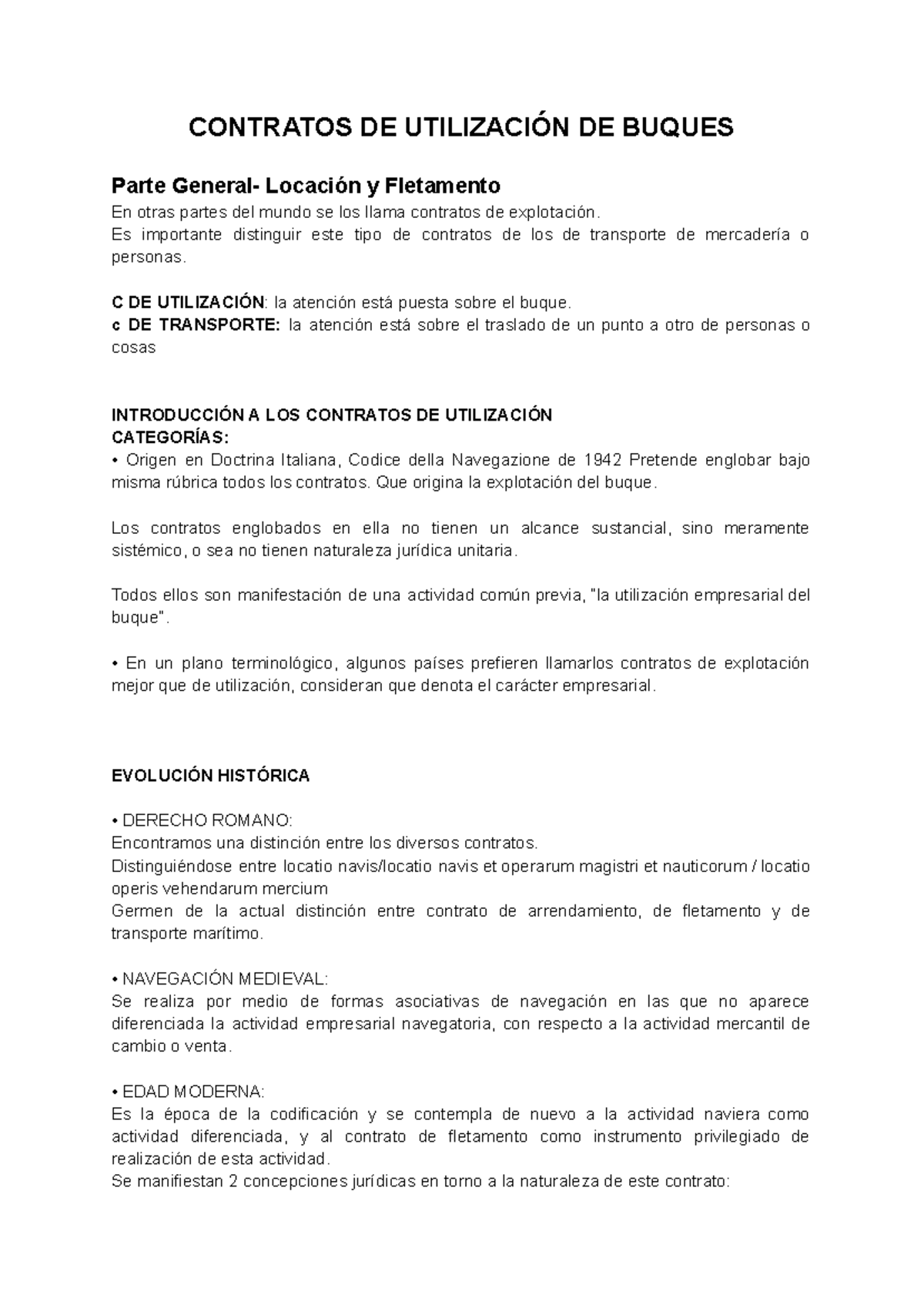 Locación y Fletamento de Buques: Contratos y Obligaciones Jurídicas ...