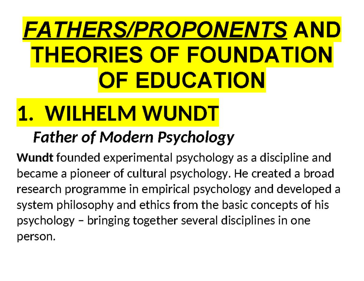 Proponents of Educational Foundations: Influential Theories & Thinkers ...