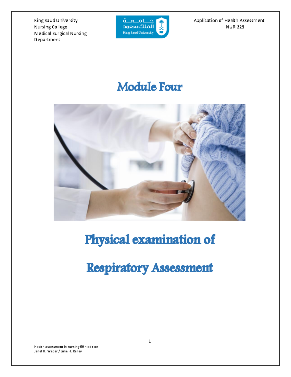 Respiratory system - Physical assessment - Nursing College NUR 225 ...