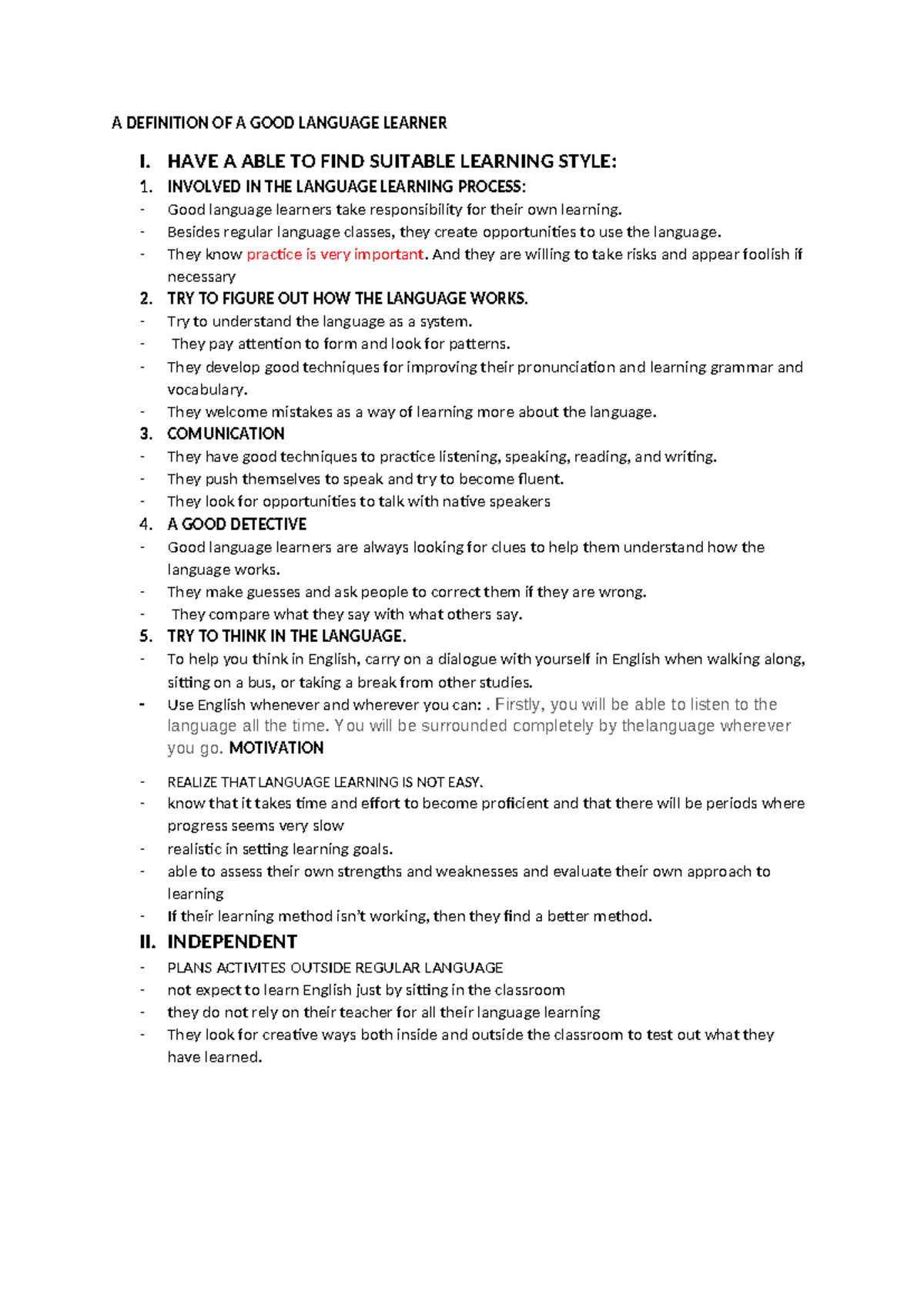 A DEFINITION OF A GOOD LANGUAGE LEARNER: Key Traits and Strategies ...