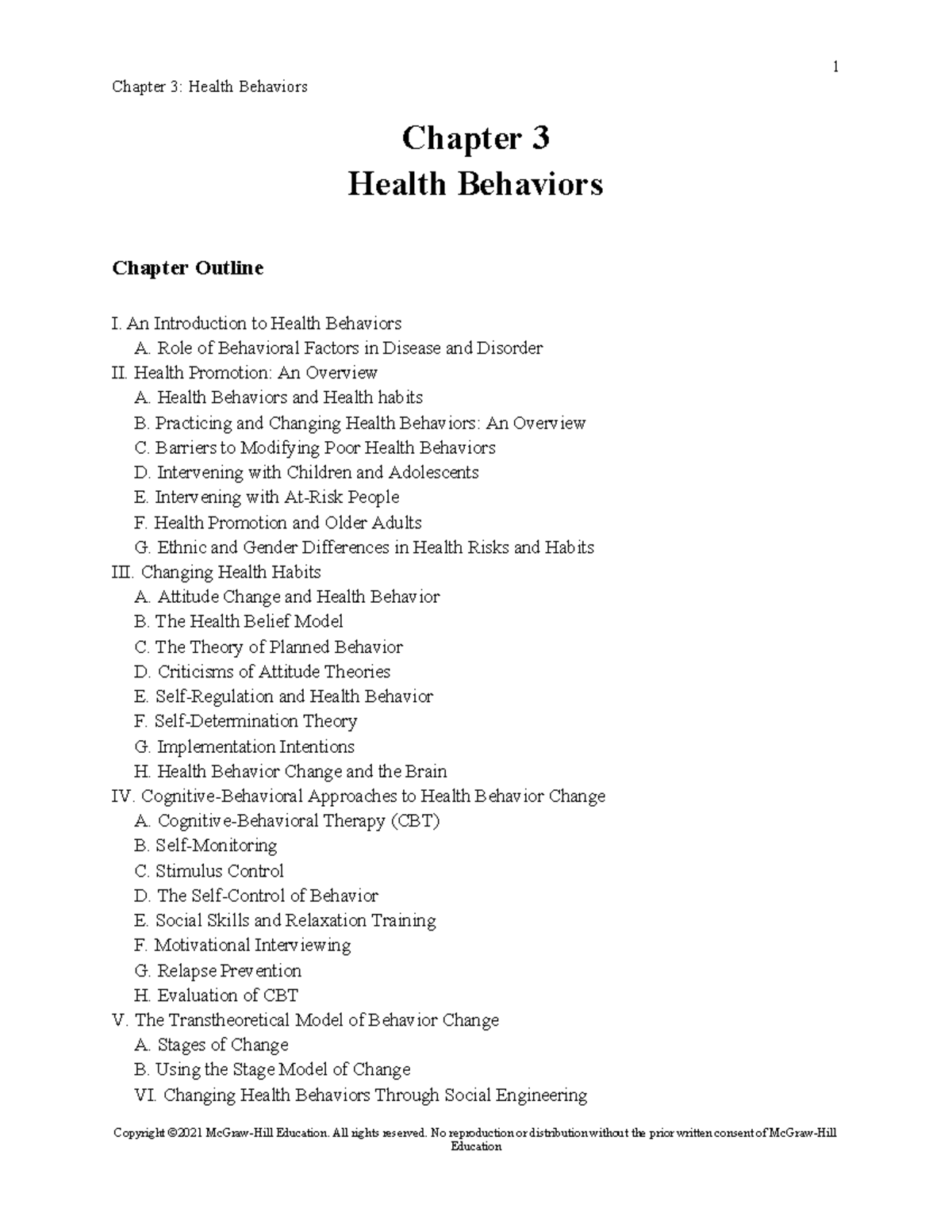 Health Psychology 11e: Chapter 3 - Health Behaviors Overview - Studocu