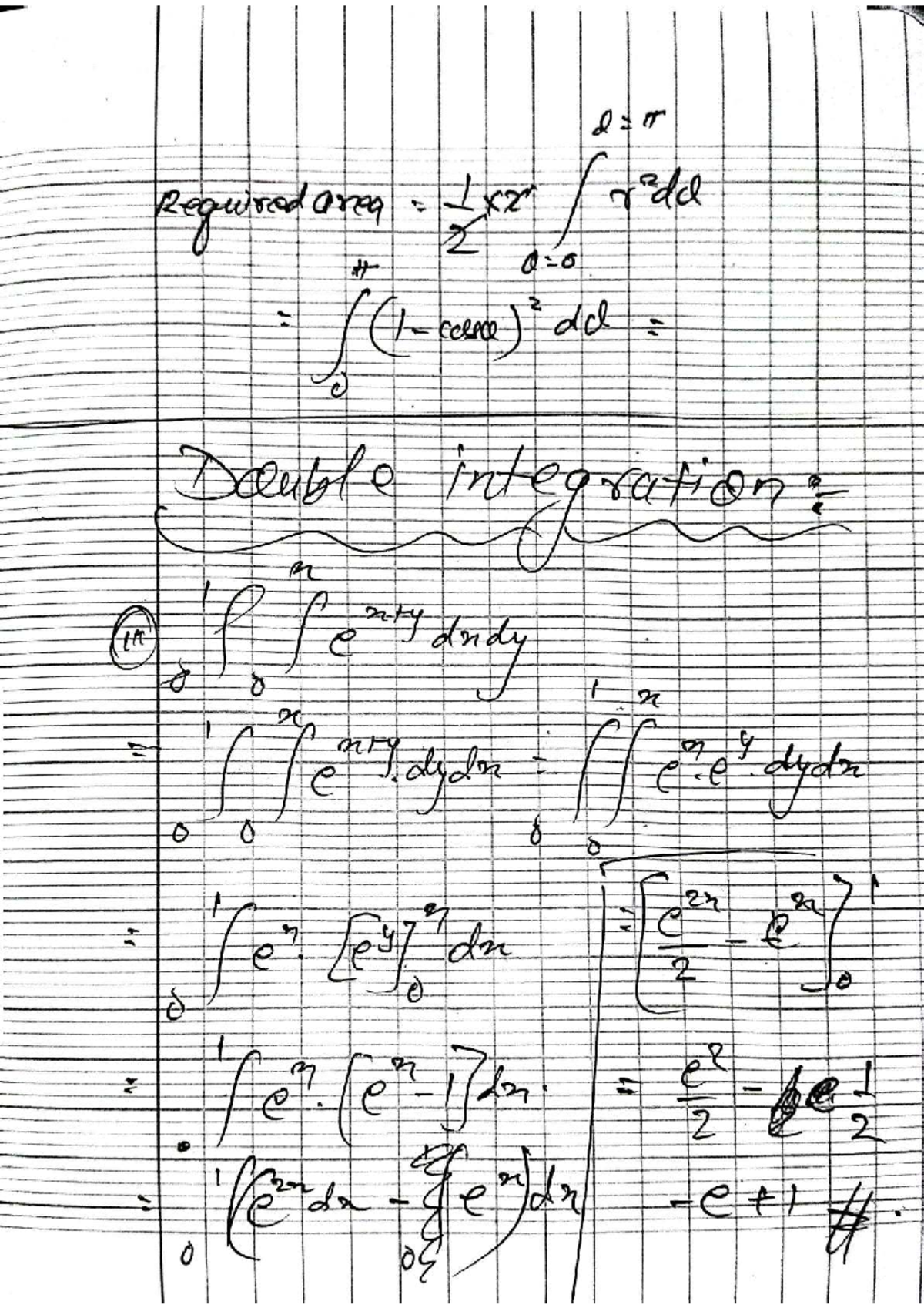 MATH 101: Double Integration and Fubini's Theorem Notes - Studocu
