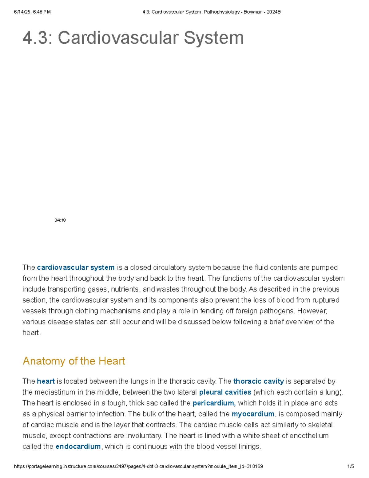 4.4: Principles of Blood Flow & Pathophysiology - Module 4 Study Notes ...