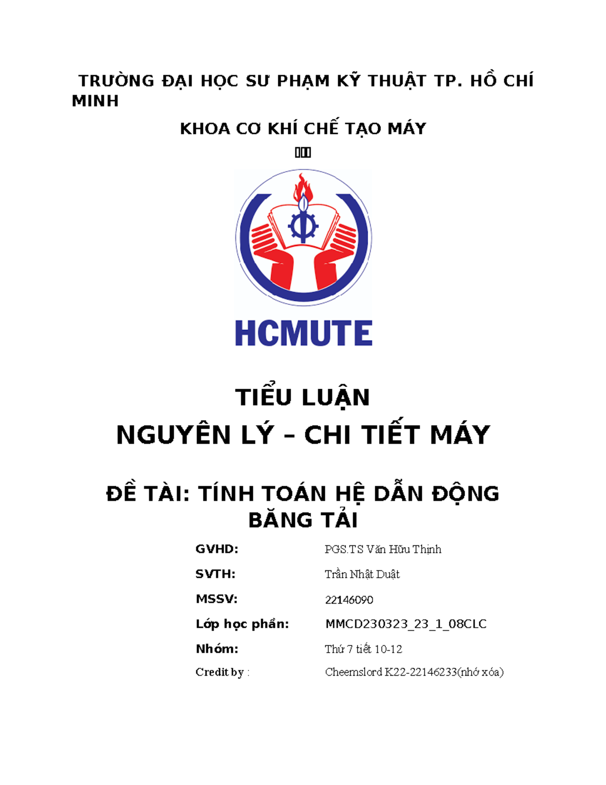 Đề 3 TL Nlctm - jnjk - TRƯỜNG ĐẠI HỌC SƯ PHẠM KỸ THUẬT TP. HỒ CHÍ MINH ...