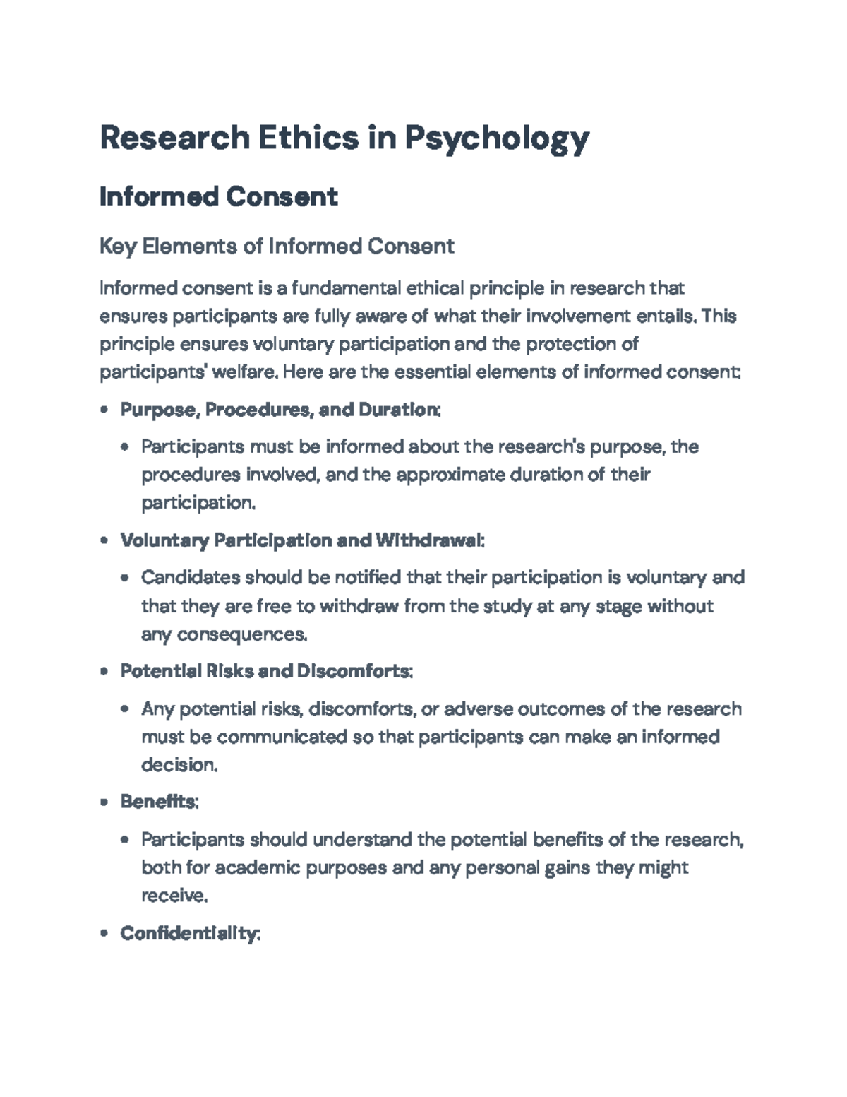 PSY 302: Research Ethics in Psychology - Informed Consent & Deception ...
