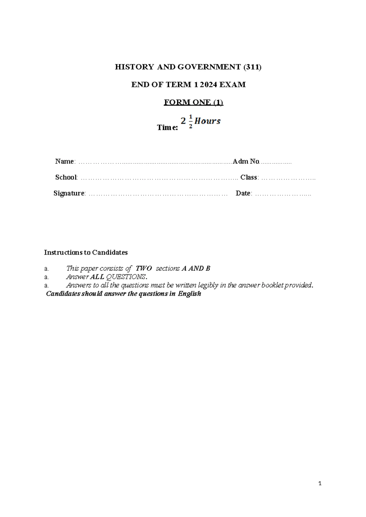 KCSE 2022 Computer Studies Practice Papers PP1 & PP2 Questions - Studocu