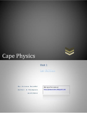 CAPE 2025 Examination Timetable: Key Dates and Subjects Overview - Studocu