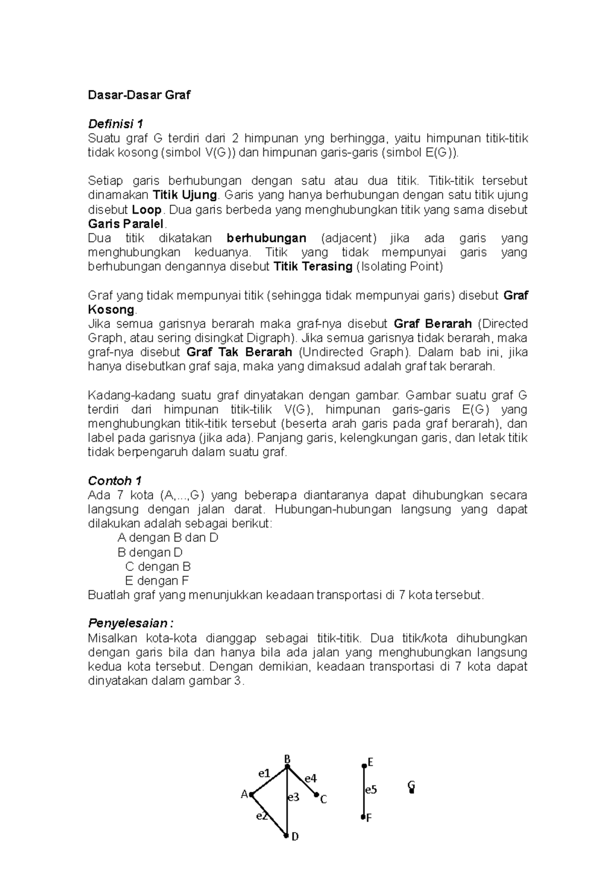 Dasar-Dasar Graf dalam Teori G (01) - Konsep dan Contoh - Studocu