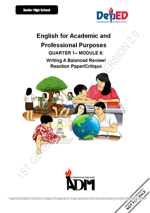 EAPP- Q2- Module 2 - english - English for Academic and Professional ...