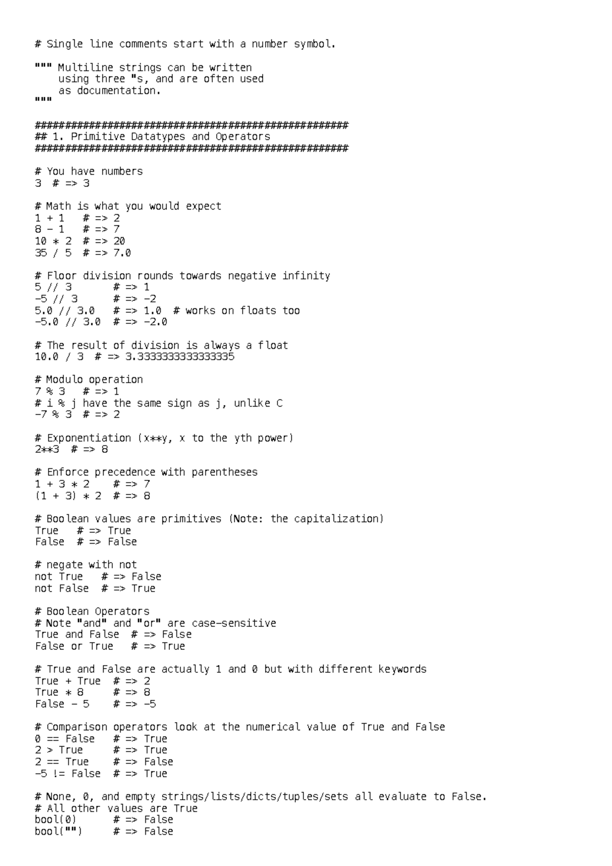 LearnPython - Math concepts and primitive data types overview - Studocu