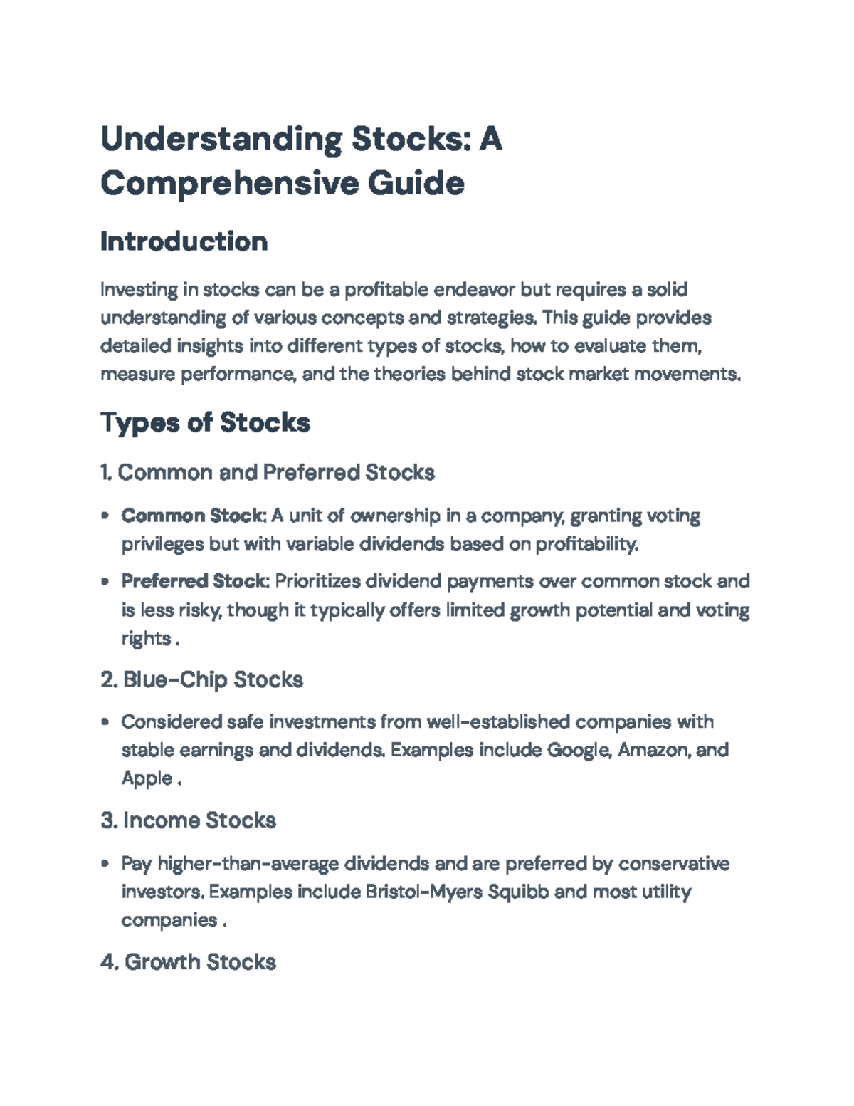 Comprehensive Guide to Stock Investment Strategies and Types ...