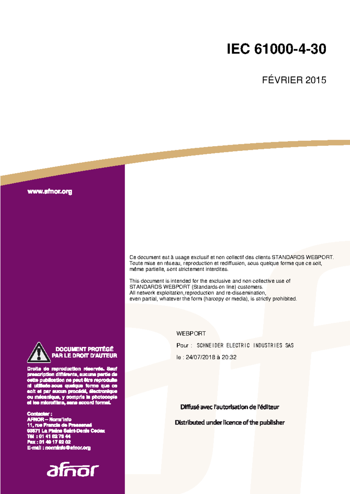 IEC 61000-4-30:2015-02 - Power Quality Measurement Methods - Studocu