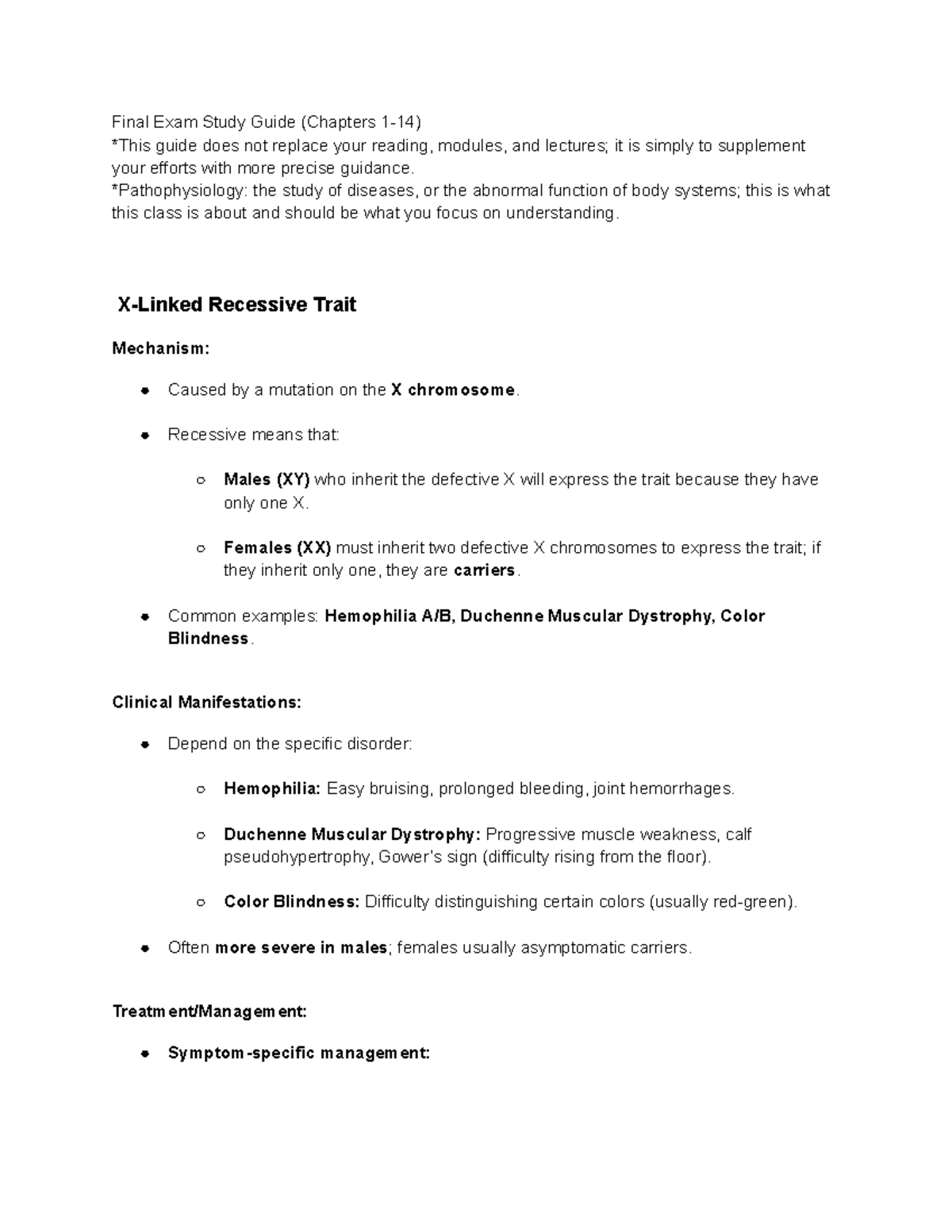 Final Exam Study Guide: Key Concepts in Disease Mechanisms and Inflammation - Studocu