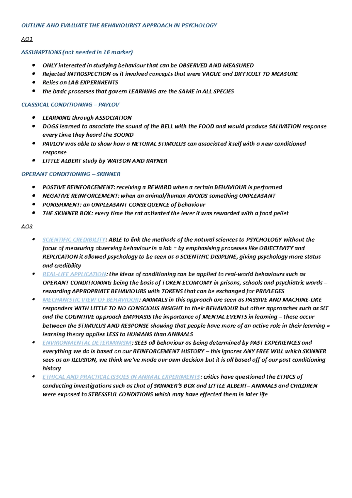 Biological Approach 16 mark essay AQA Psychology - The biological ...