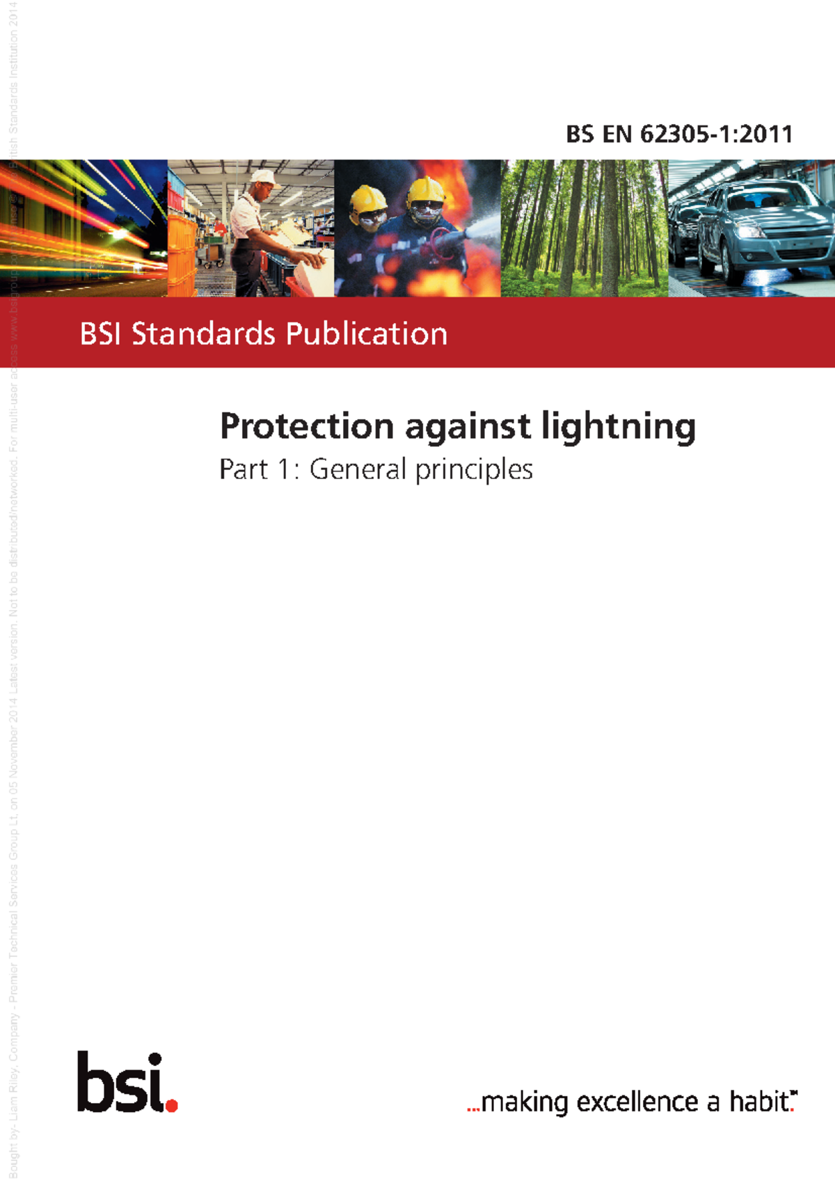 BS EN 62305-1:2011 - General Principles of Lightning Protection - Studocu
