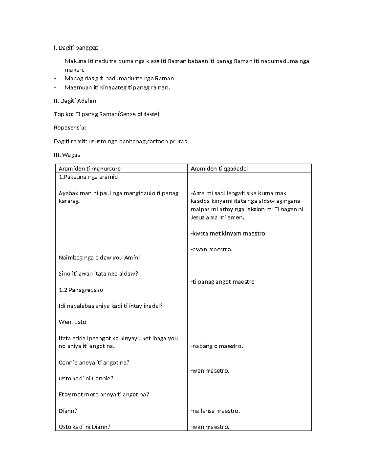 Science DLP - Sense of Taste Lesson Plan by Sir Jeh - Studocu