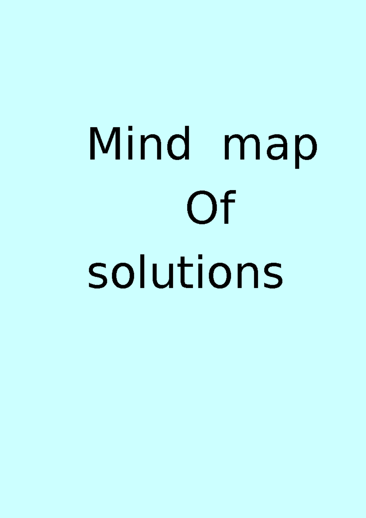 Mind Map: Solutions for Class 12 Chemistry - Studocu