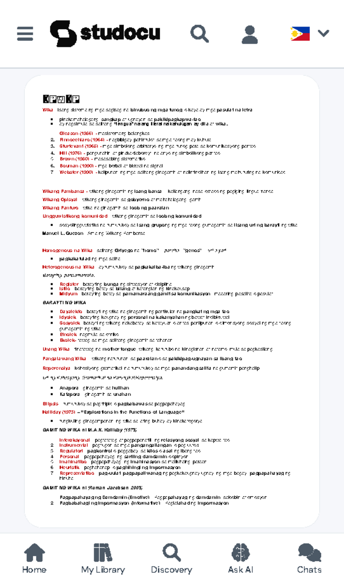 Summary of 1st Quarter Topics in KPWKP for 11th Year Komunikasyon - Studocu
