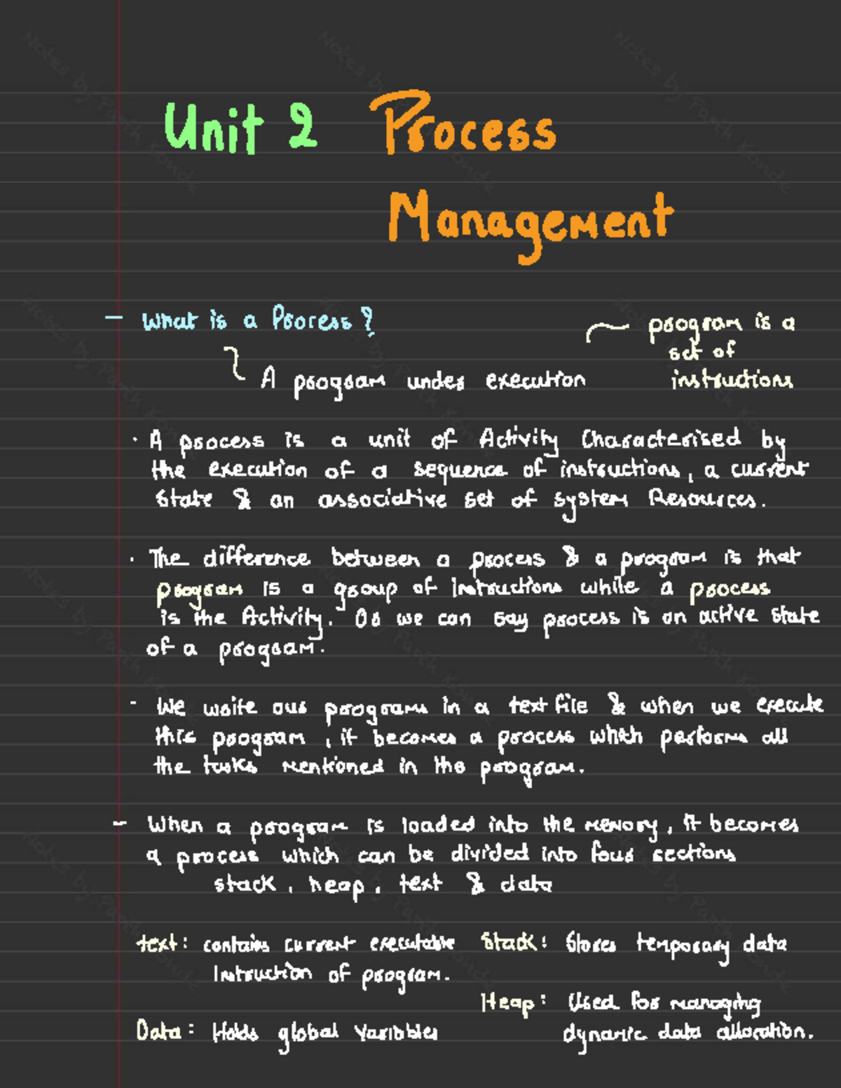 OS Unit 2 - Understanding Process Management and States - Studocu