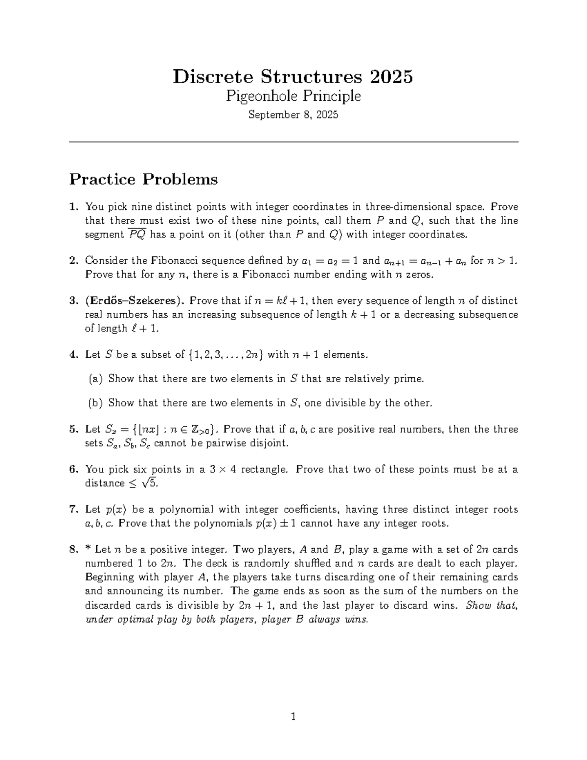 PHP Discrete Structures 2025 Practice Problems Solutions - Studocu