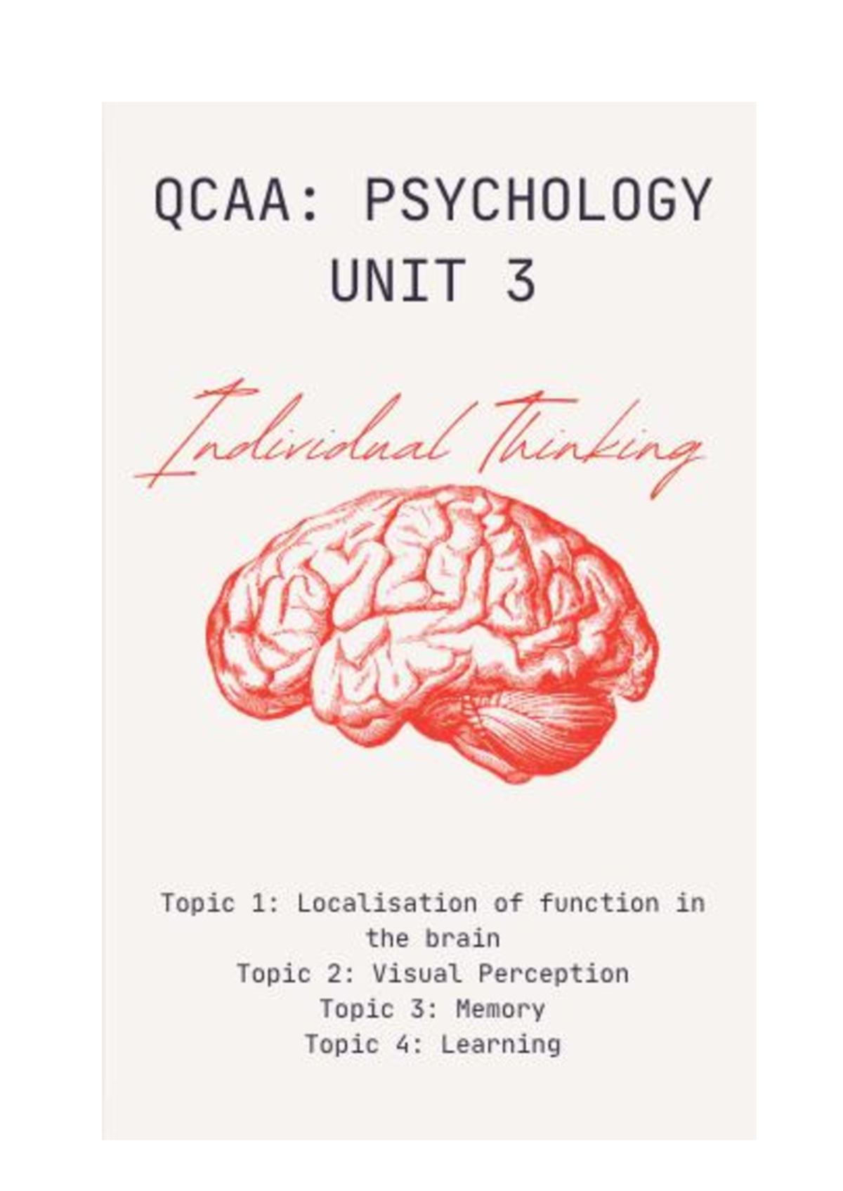 Unit 3 Psychology Notes: Brain, Memory, and Learning Concepts - Studocu