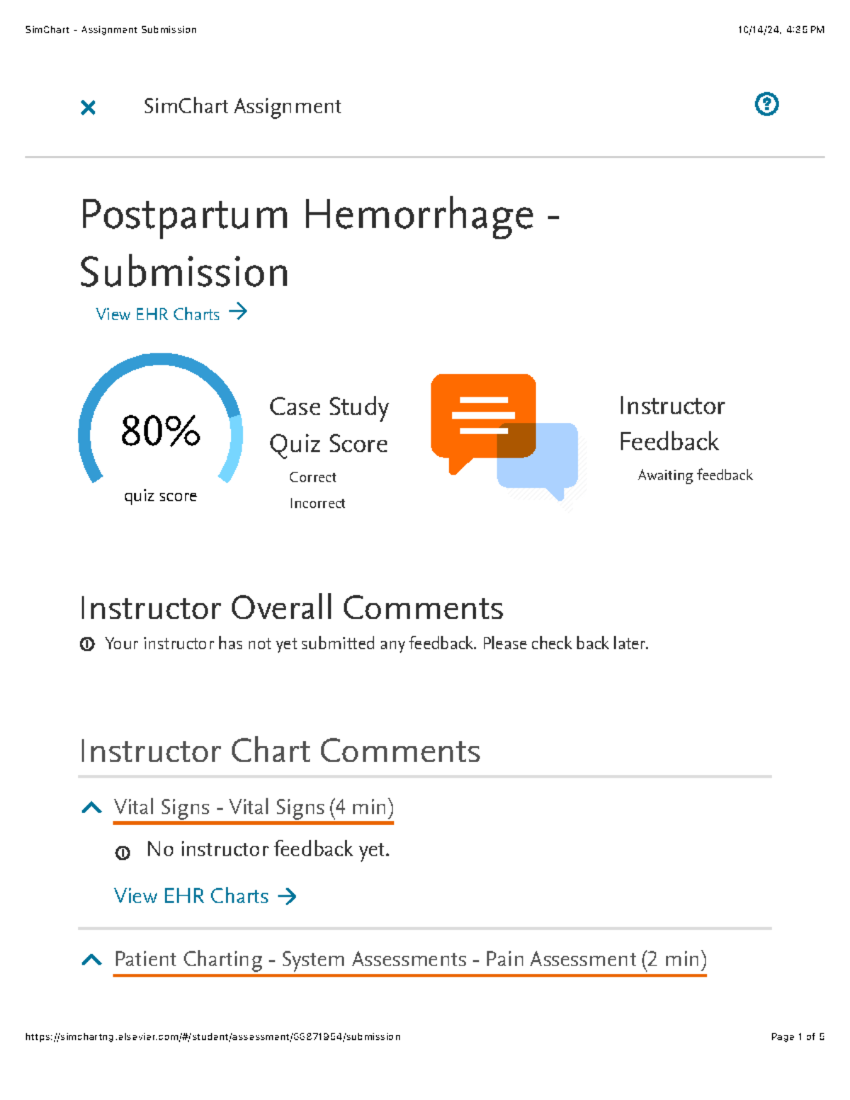 SimChart Assignment: Postpartum Hemorrhage Case Study Analysis - Studocu