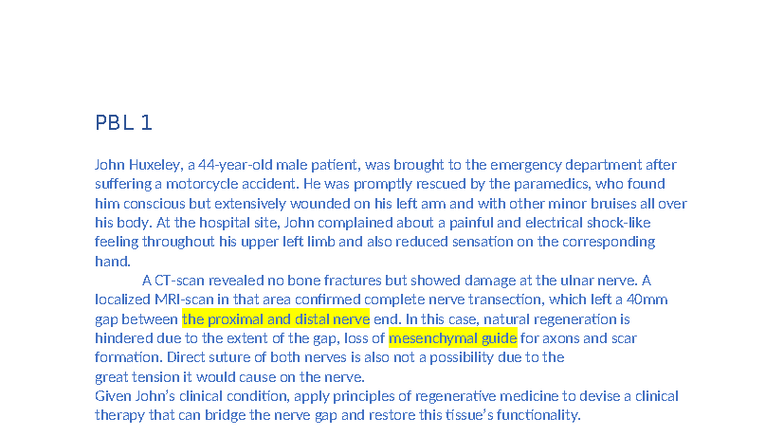 PBL Regenerative Medicine: Strategies for Nerve Gap Repair and Bone ...