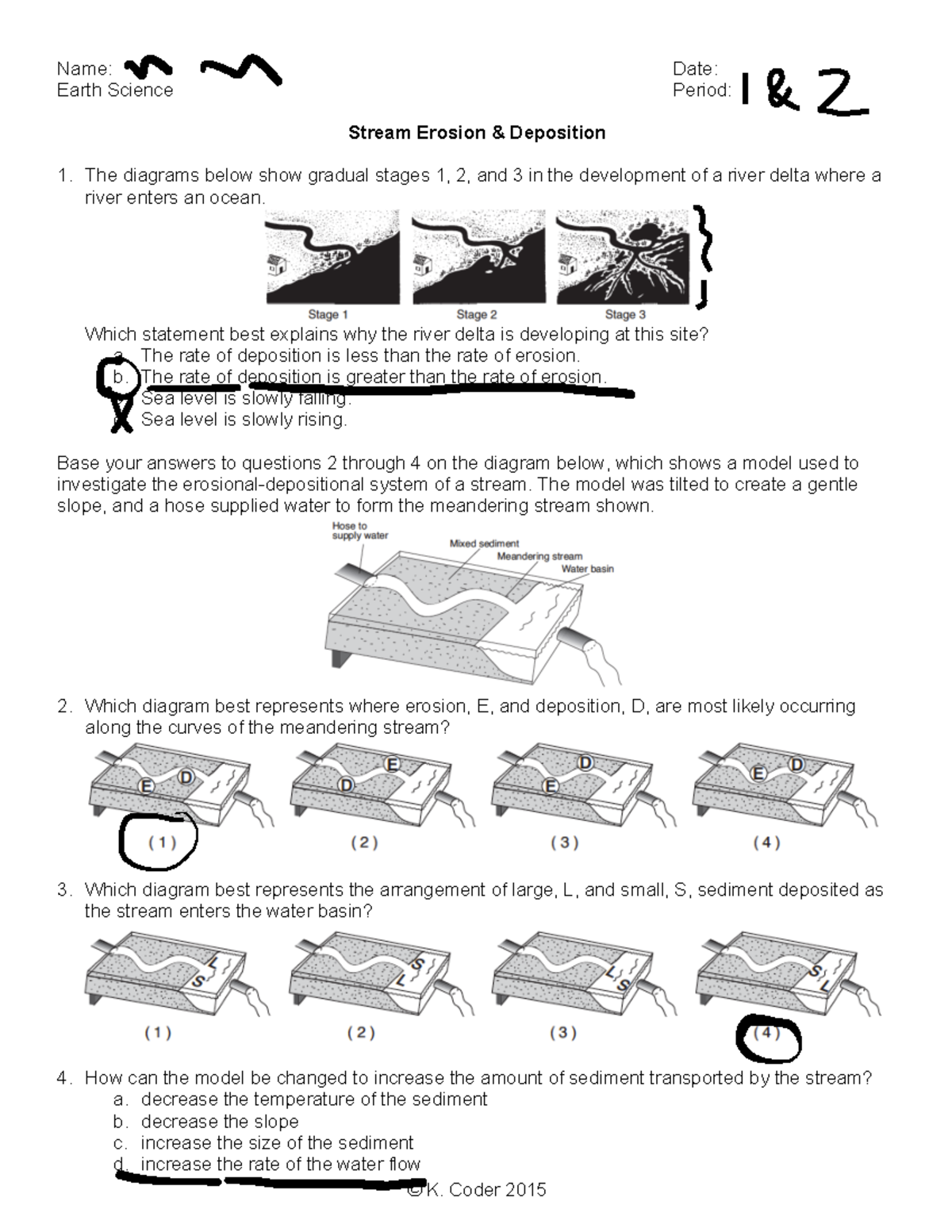 WS Stream Erosion & Deposition Study Guide 2023 - Studocu