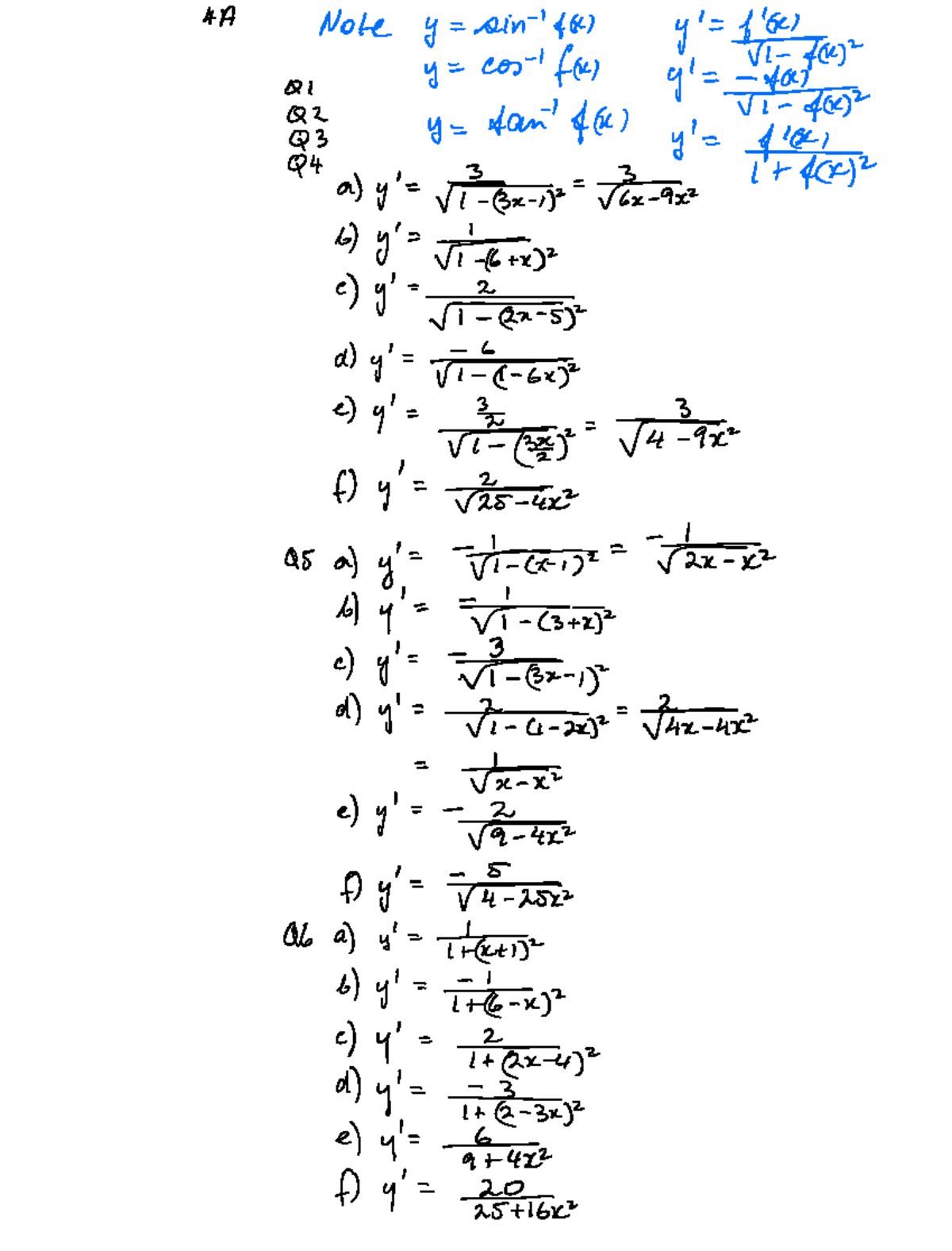 Mastering HSC Math 4A Solutions: Key Concepts and Examples - Studocu