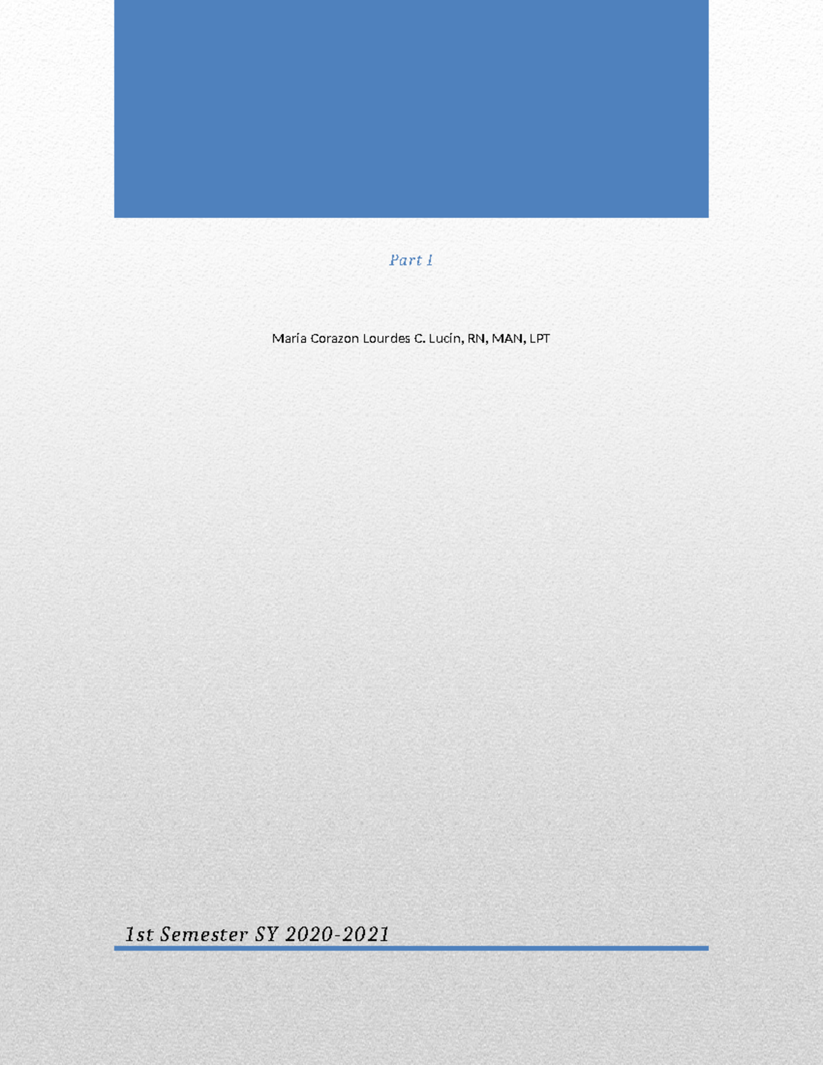 CHN 1 Module 1 - Community Health Nursing Overview and Notes - Studocu