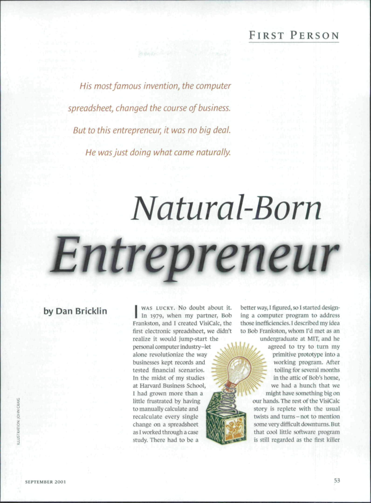 Chapter 4a: The Journey of Dan Bricklin, Natural-Born Entrepreneur ...