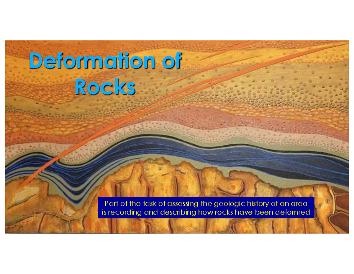 PE14 - Final Exam: Deformation of Rocks and Tectonic Forces ...