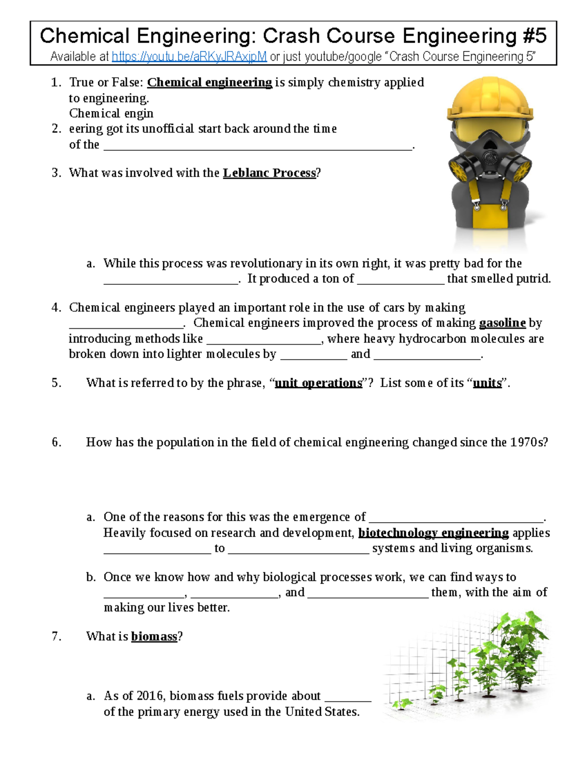 Chemical Engineering Crash Course - Course 5 Notes - Studocu
