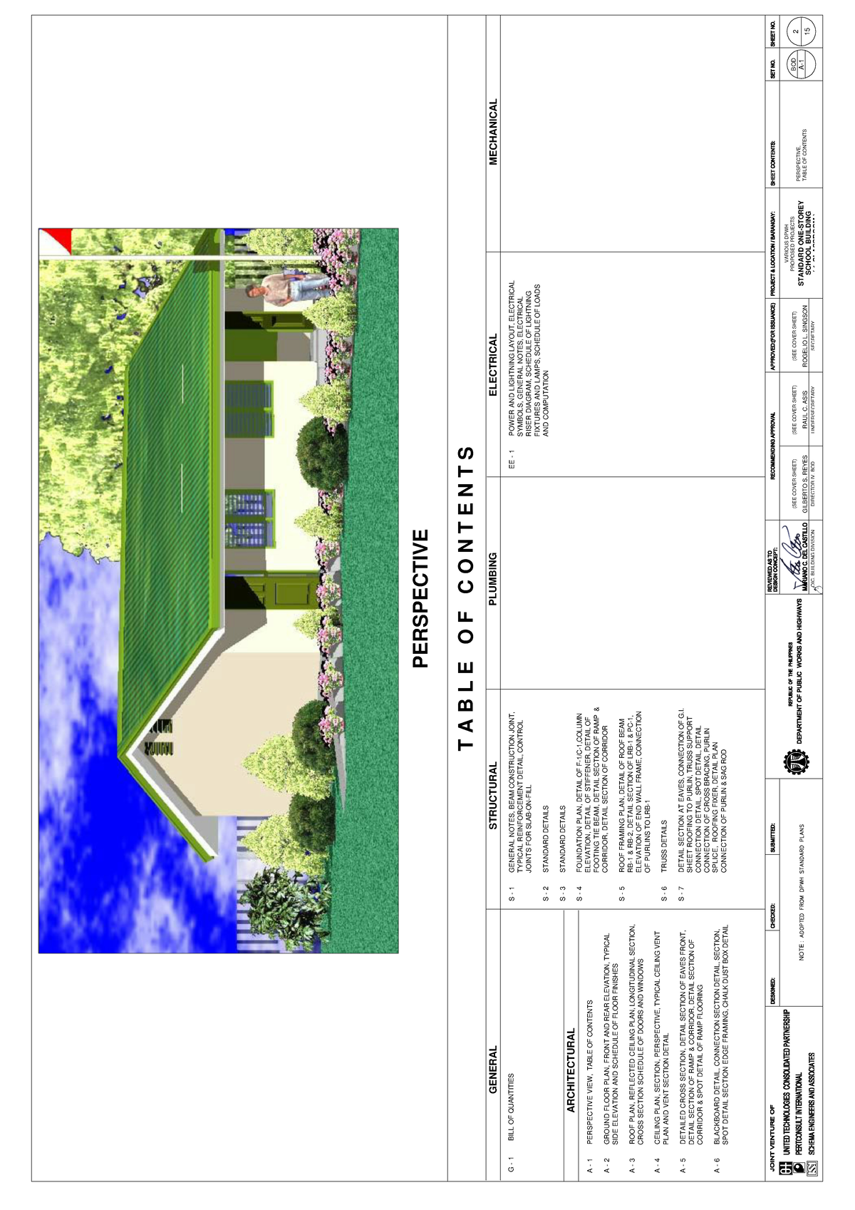 A-1 - Architectural Design for One-Storey School Building Projects ...