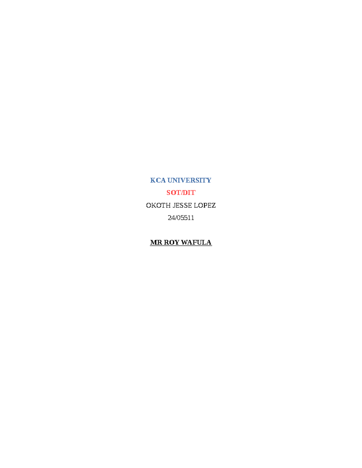 Application for Network Administrator Position - Okoth Jesse Lopez ...