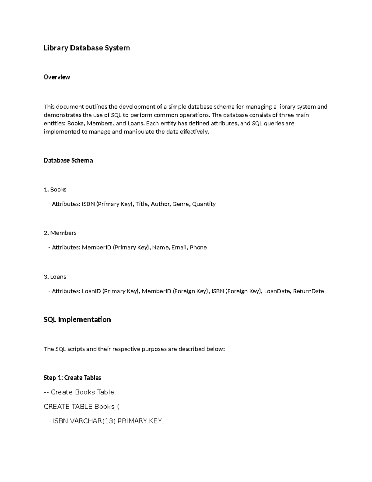 CS 2203-01 - AY2025-T2 - CS 2203-01 - AY2025-T2 - Library Database System Overview This document ...