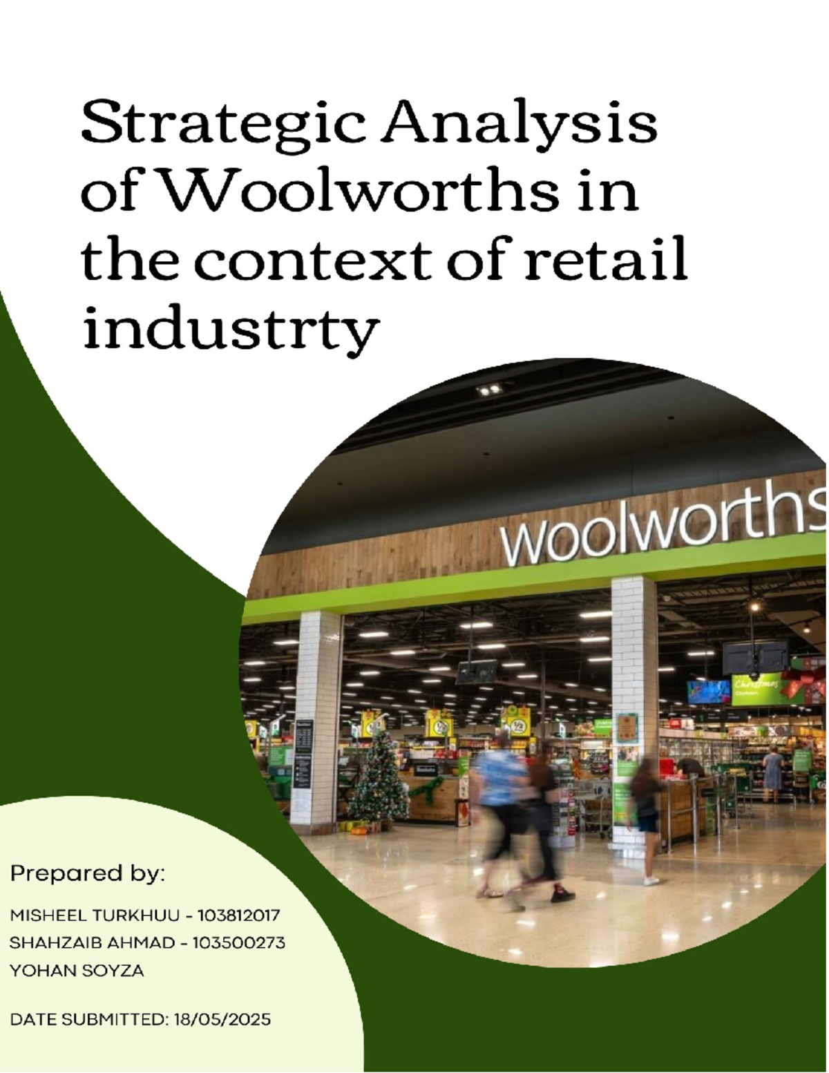 Strategic Analysis of Woolworths Group: Assignment 2 Insights - Studocu