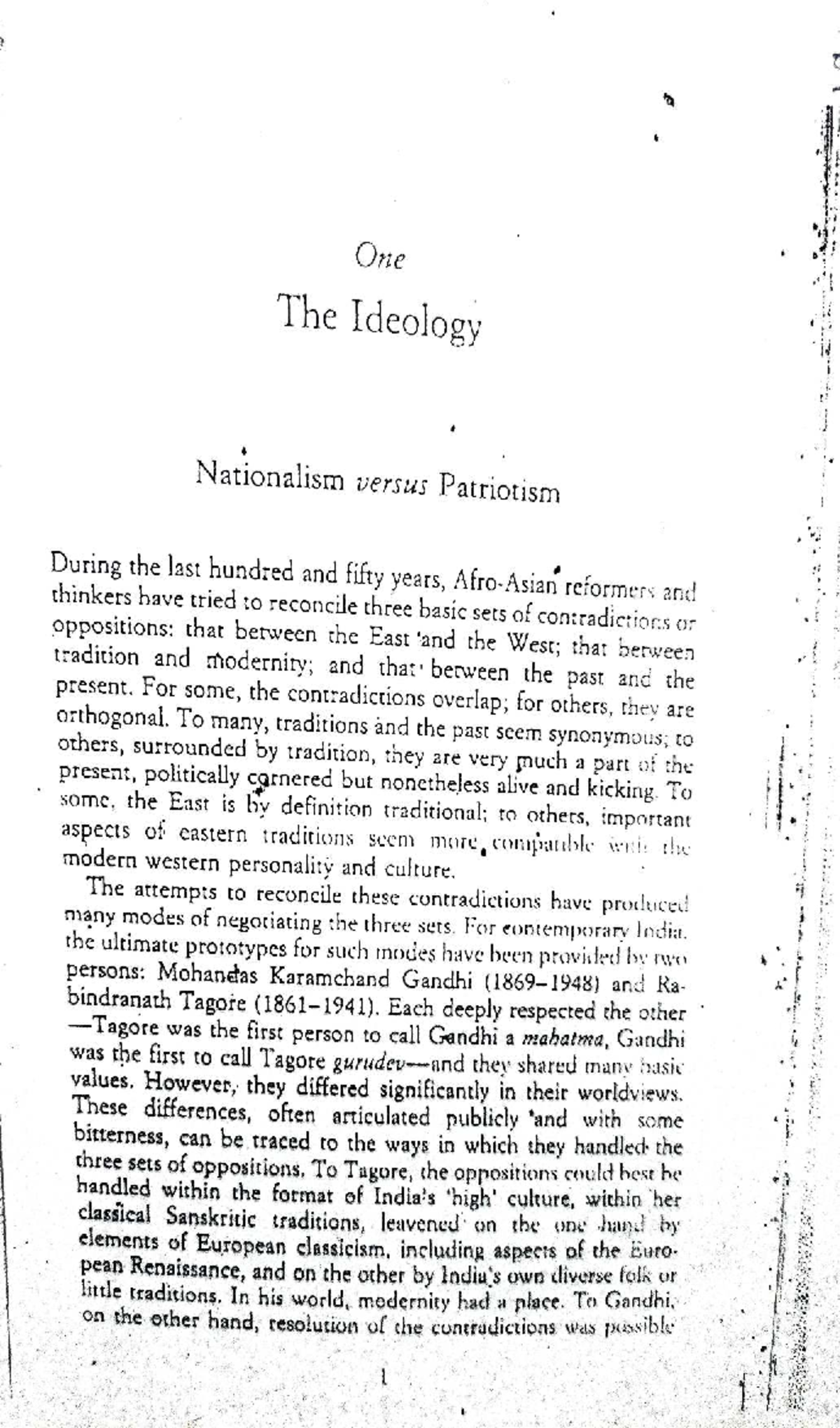 The Ideology of Nationalism vs. Patriotism: Insights from Tagore and ...