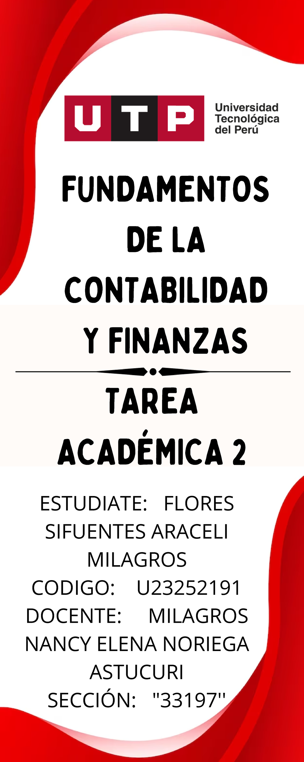 Fundamentos de Contabilidad y Finanzas - Tarea Académica 2 (U) - Studocu
