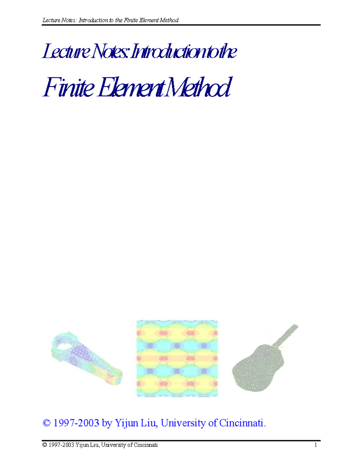 FEM lesson 1 - flexible manufacturing - Lecture Notes: Introduction to ...
