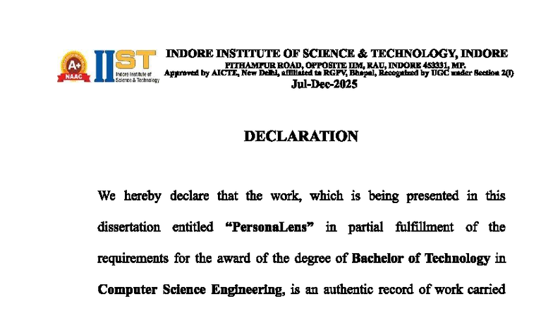 B.Tech Project Report: AI-Based Group Discussion Evaluation System (0818CS) - Studocu